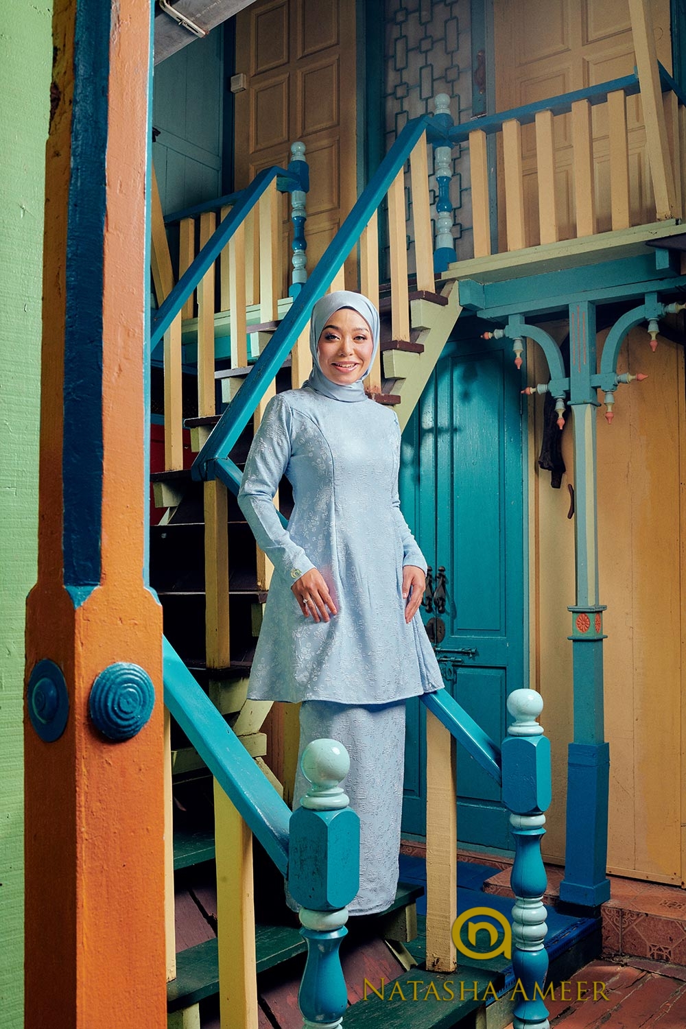 Eryna Kurung Baby Blue