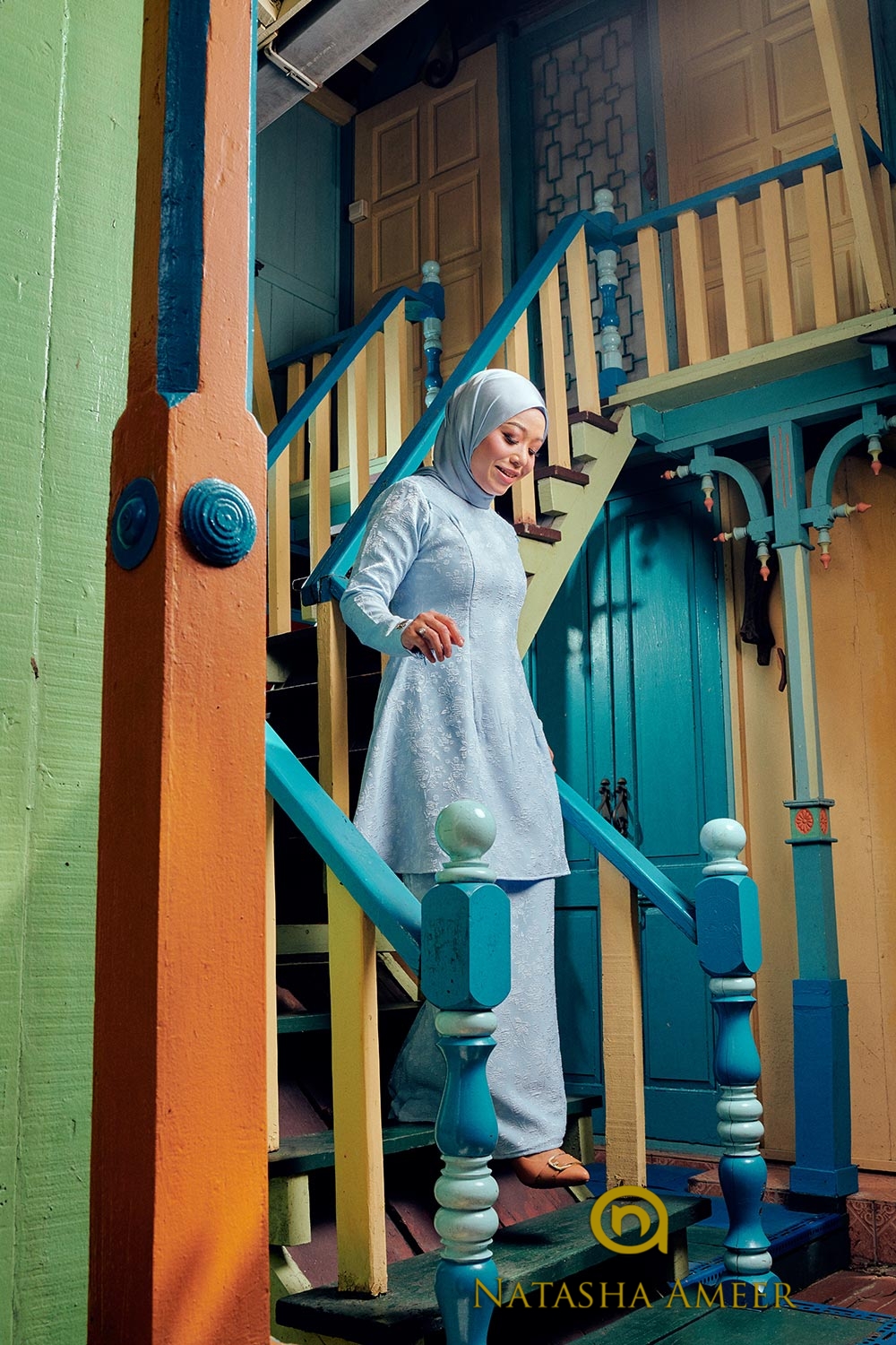 Eryna Kurung Baby Blue